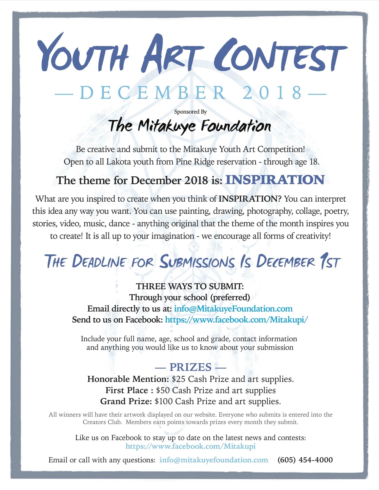 DECEMBER CONTEST: INSPIRATION - Mitakuye